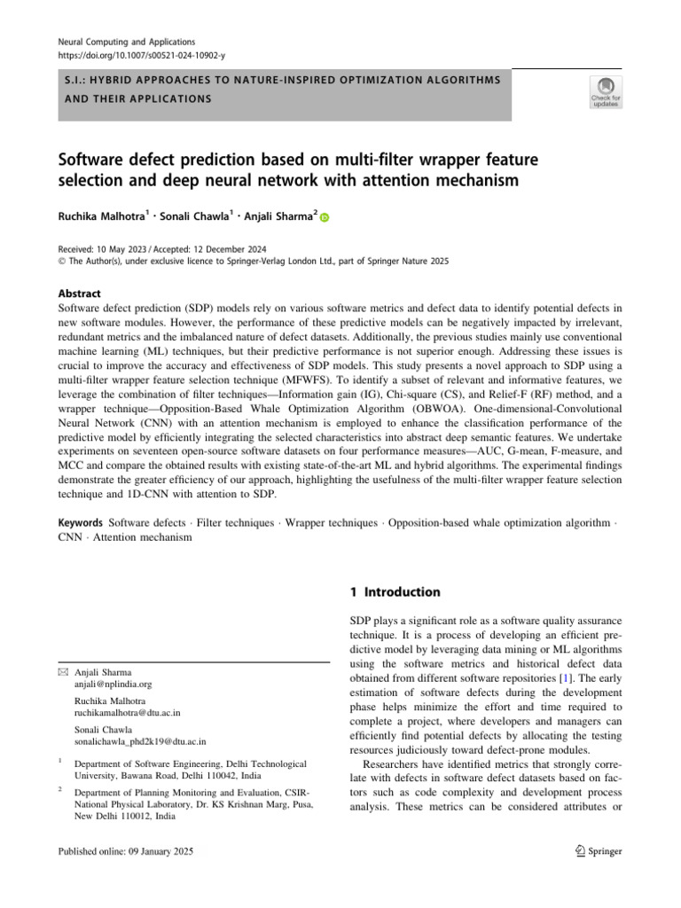 Software Defect Prediction Based On Multi Filter Wrapper Feature 2
