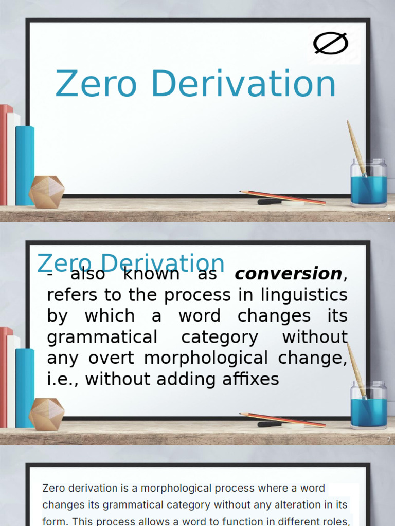 Understanding Zero Derivation in English | PDF | Word | English Language