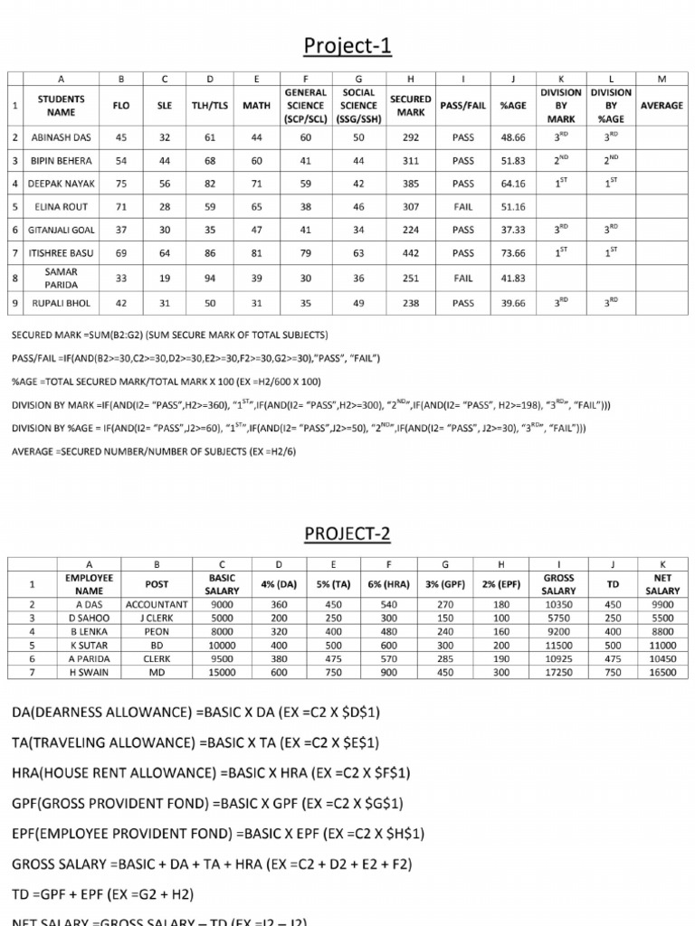 Excel Projects Pdf 5346
