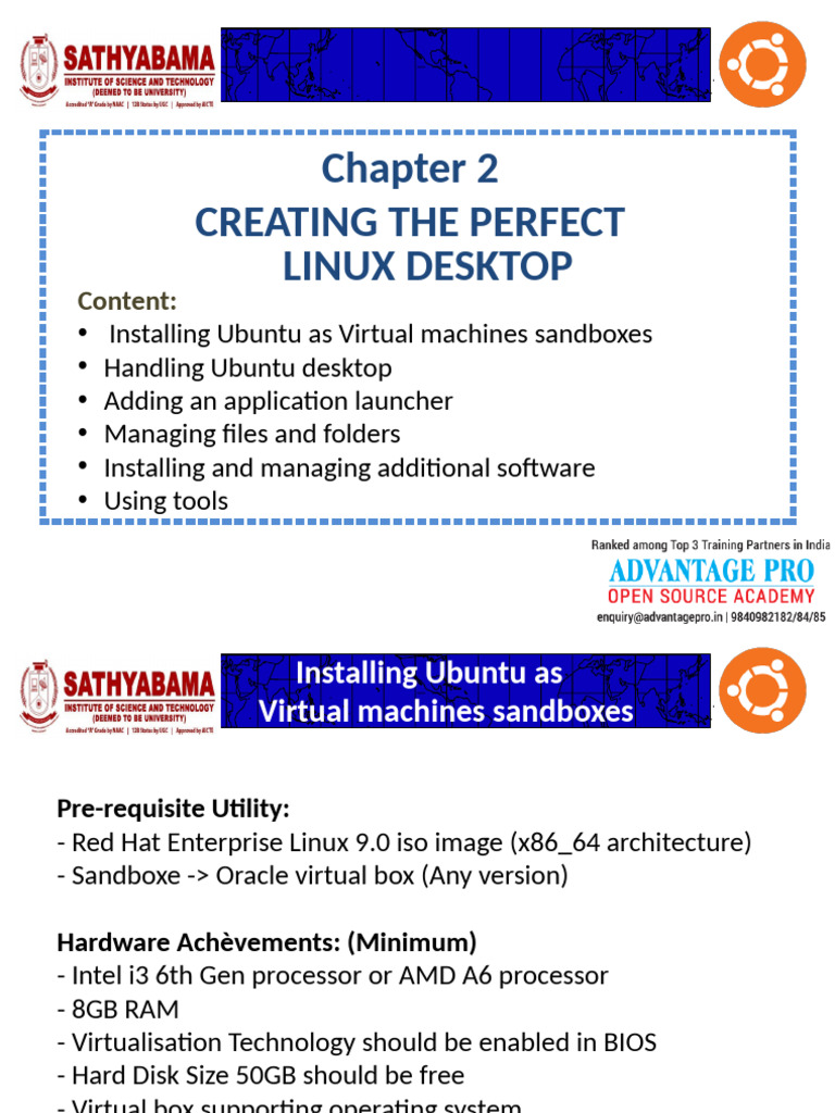Chapter 2 [Creating the perfect Linux Desktop] | PDF | Desktop Environment | Virtualization