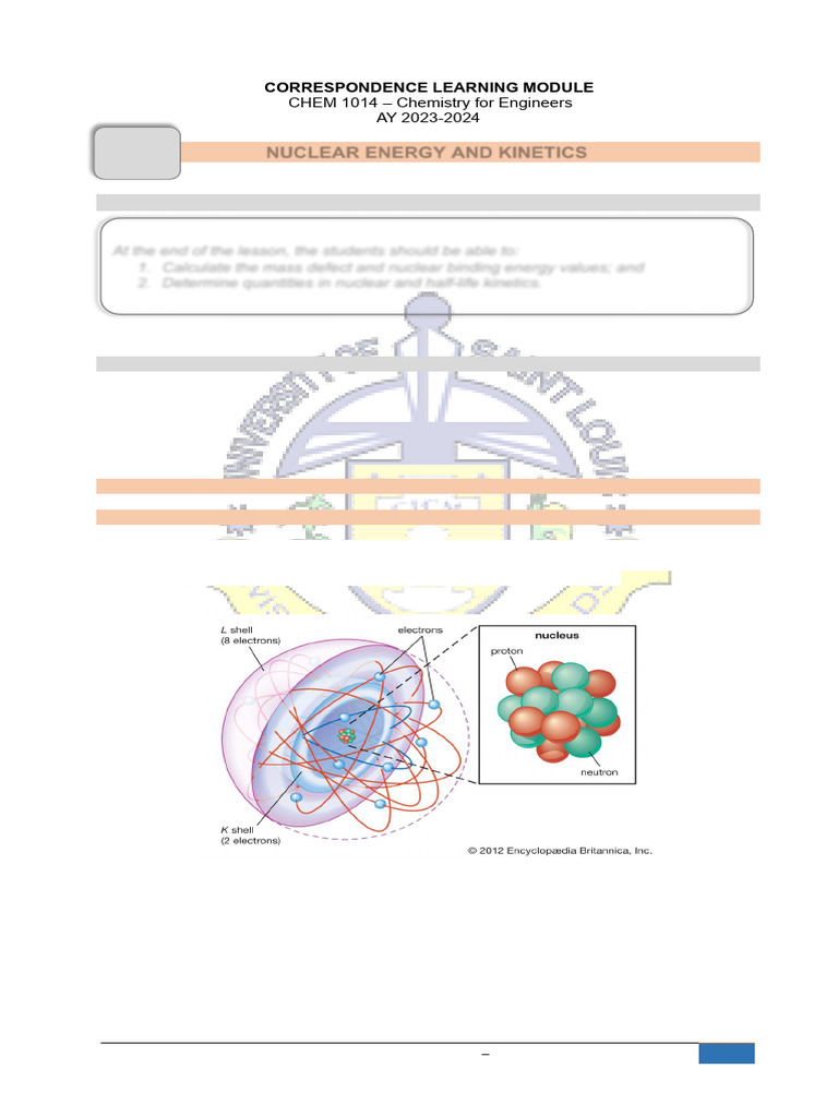 Nuclear Energy and Kinetics Aralinks | PDF | Atomic Nucleus | Proton