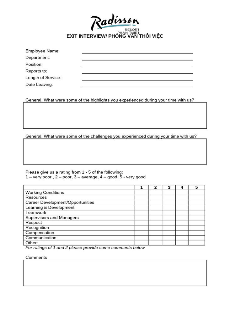 Exit Interview | PDF