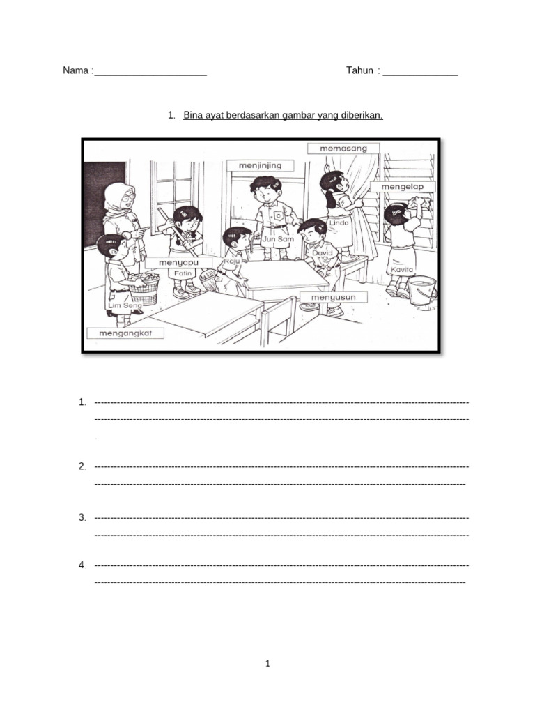 Bina Ayat dan Susun Perkataan Edukasi | PDF