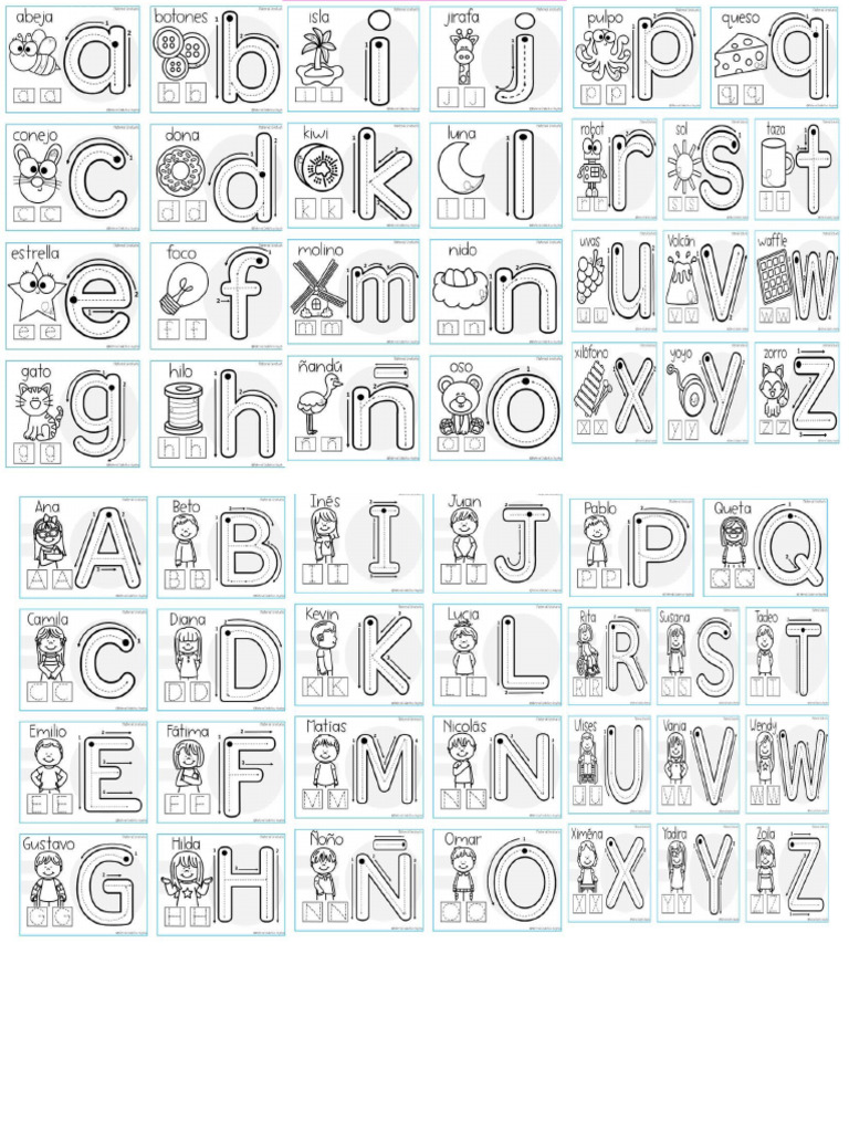 Abecedario para Colorear | PDF