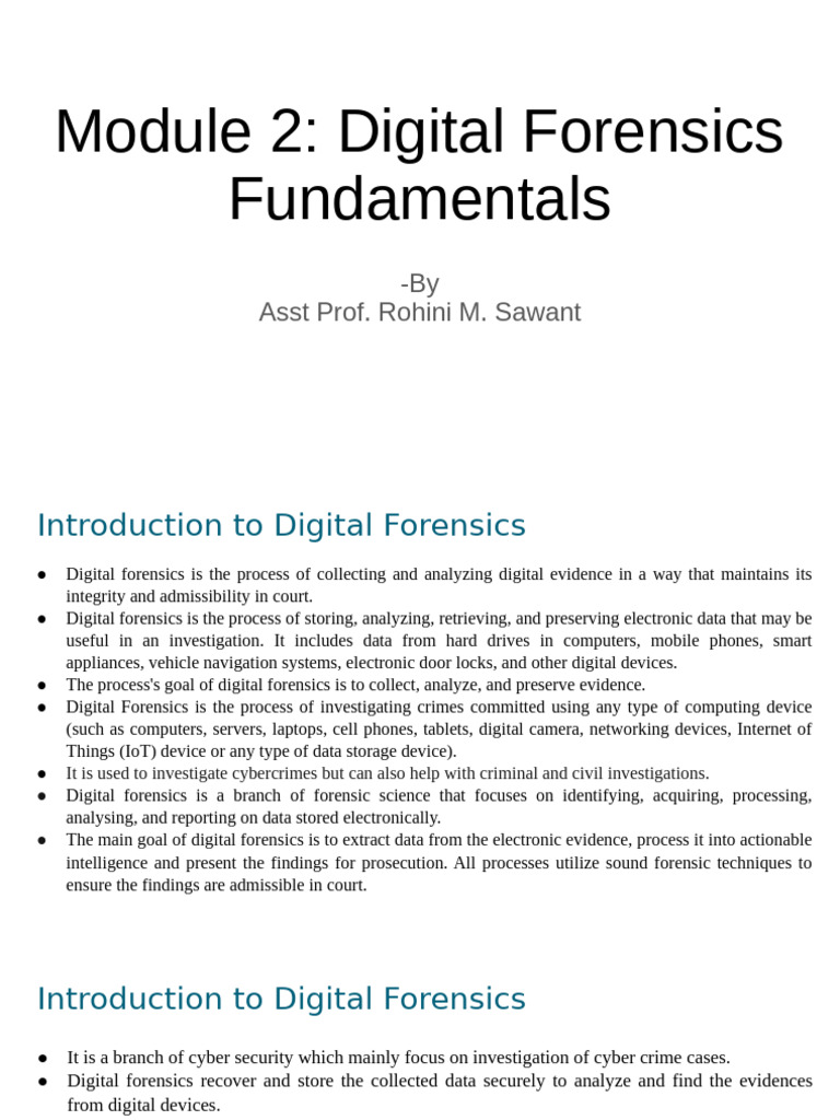 Digital Forensics: Integrity & Evidence | PDF | Digital Forensics ...