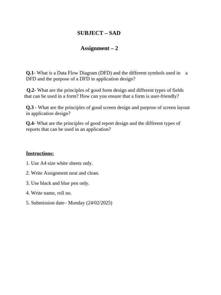 Sad Assignment 2 | PDF