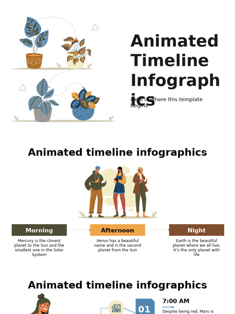 Animated Timeline Infographics by Slidesgo | PDF | Planets | Planets In ...