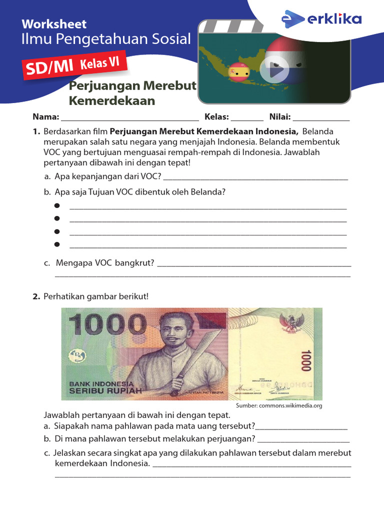 SD Ipas Kelas Vi - Perjuangan Merebut Kemerdekaan Indonesia | PDF