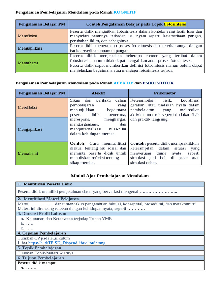 Templet Modul Ajar PM | PDF