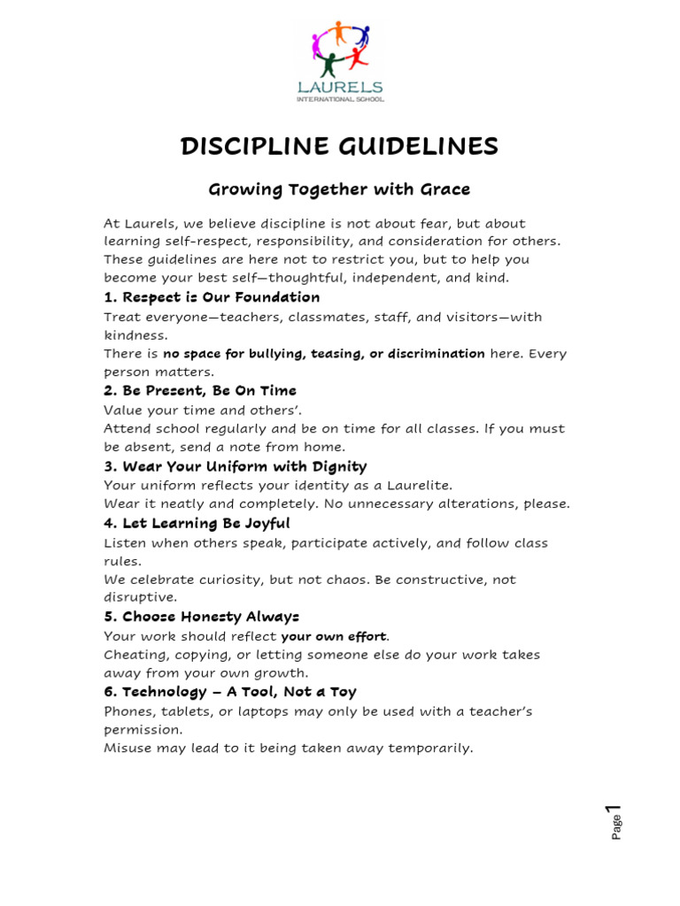 Discipline Guidelines.8gyghu99b8 | PDF | Disciplines | English Language