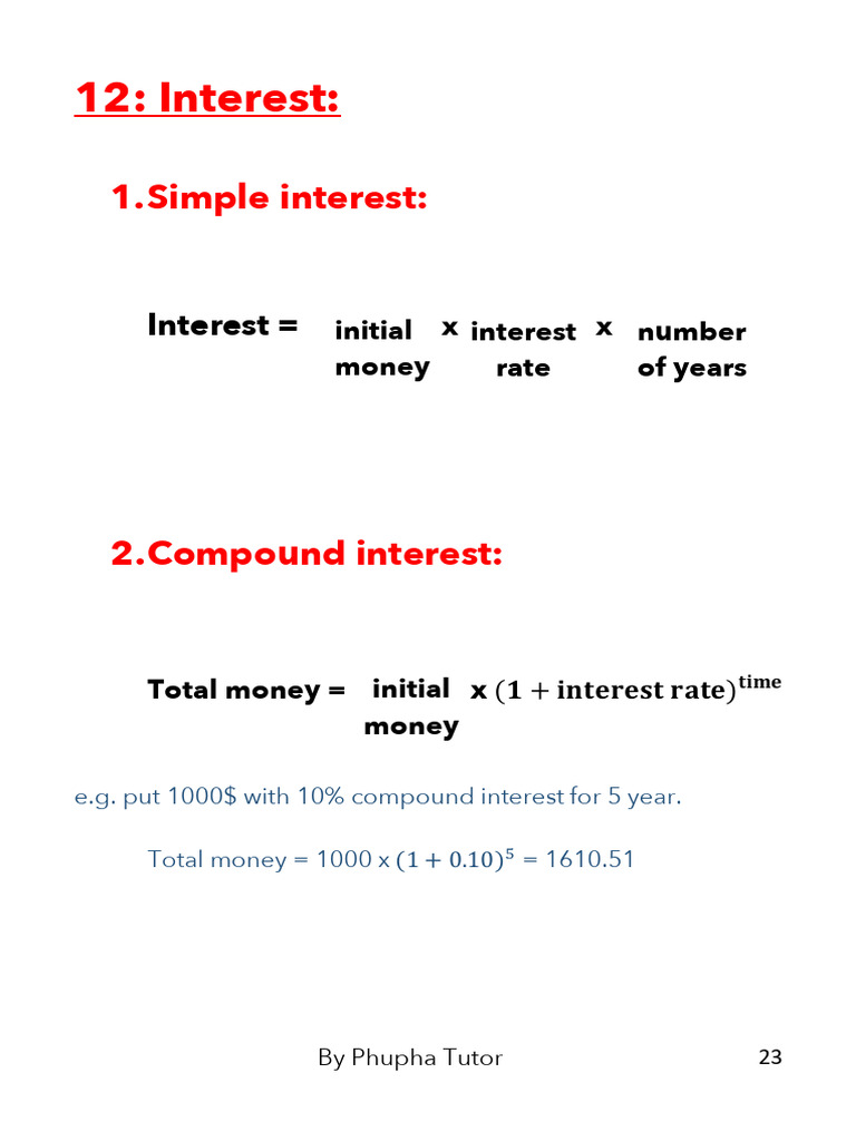 Simple Interest | PDF