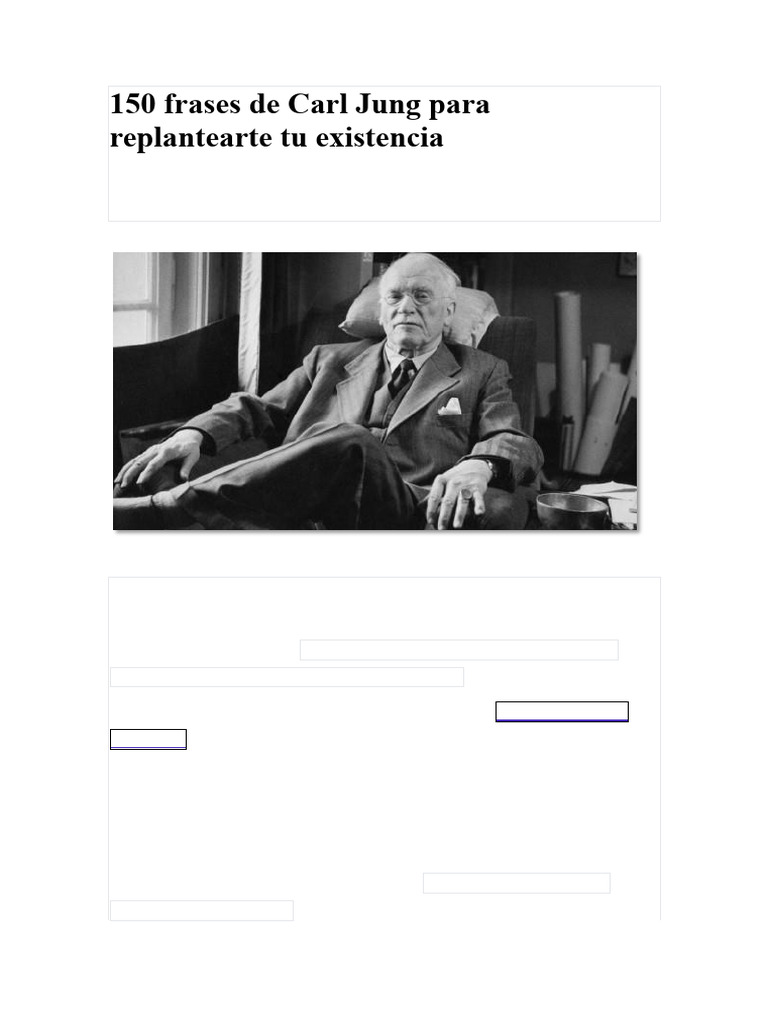 150 Reflexiones de Carl Jung sobre la Vida | PDF | Carl Jung | Mente ...