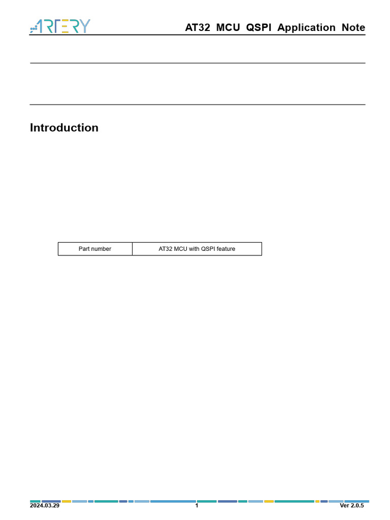 An0088 At32 Mcu Qspi Application Note en v2.0.5 | PDF | Microcontroller ...