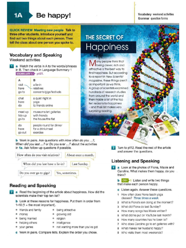 F2F Intermediate - UNIT 1A | PDF
