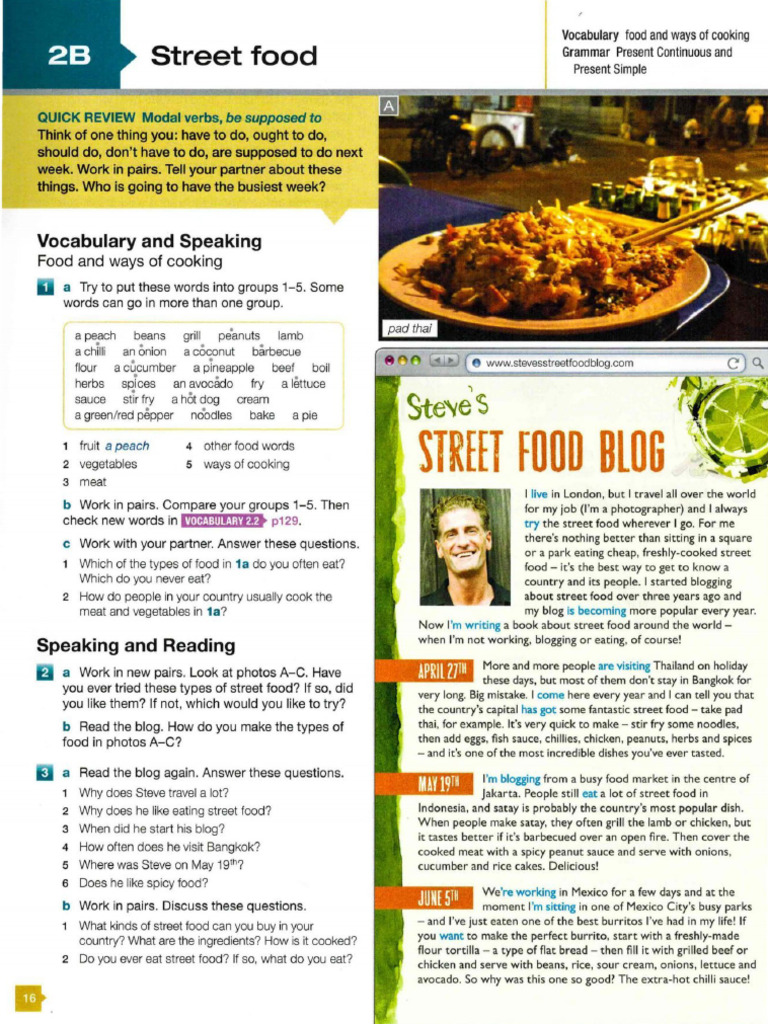 F2F Intermediate - UNIT 2B | PDF | Burrito | Western Cuisine