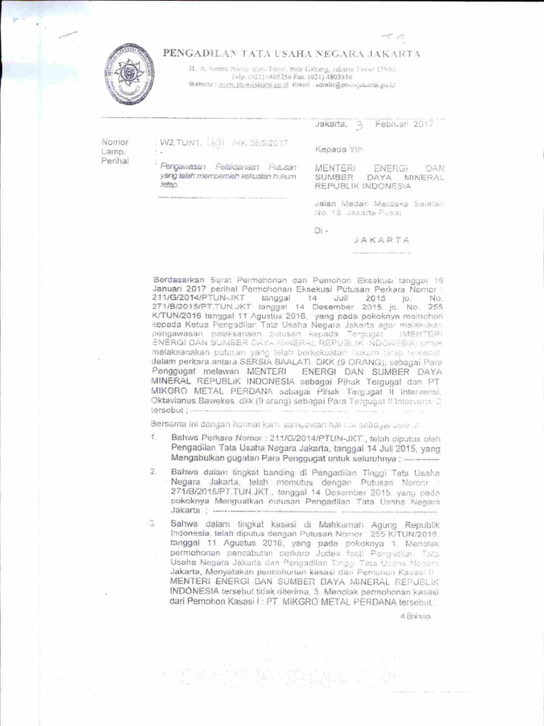 Surat Pengawasan TUN | PDF