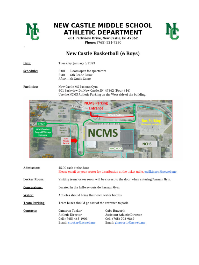 NCMS BB Courtesy Sheet | PDF