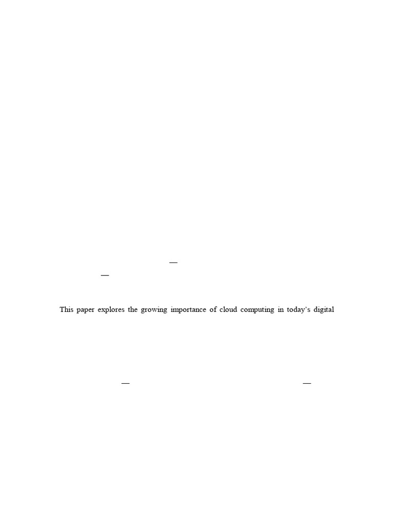 EXPLORING THE IMPORTANCE OF CLOUD COMPUTING Final | PDF | Cloud Computing | Software As A Service
