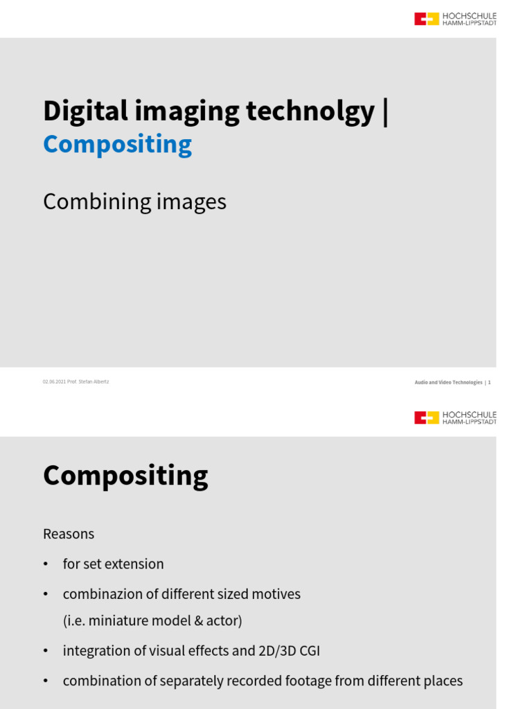 AVT 05 Compositing - Matte Generation, Keying | PDF | Artistic Techniques | Information And ...