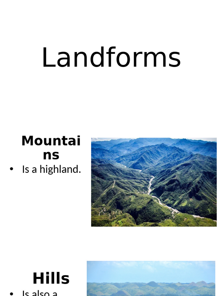 Landforms and Waterforms | PDF