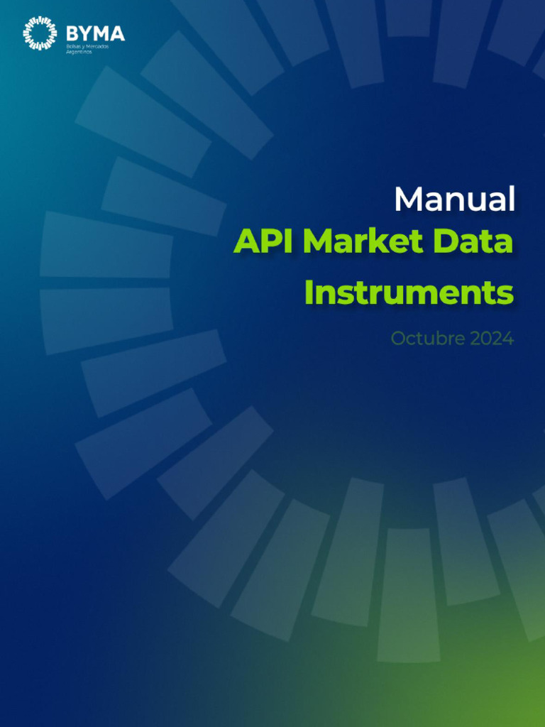 Especificaciones API Market Data Instruments | PDF | Autenticación | Dólar de los Estados Unidos