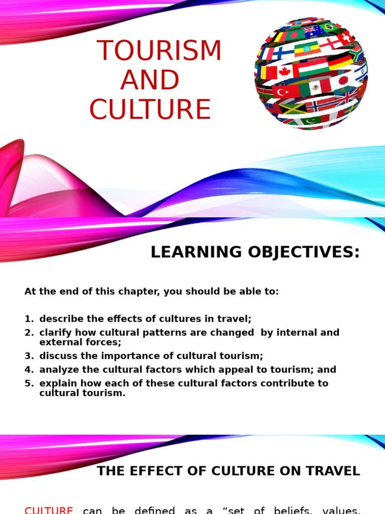 Chapter 3 TOURISM AND CULTURE Autosaved | PDF | Tourism | Attitude (Psychology)