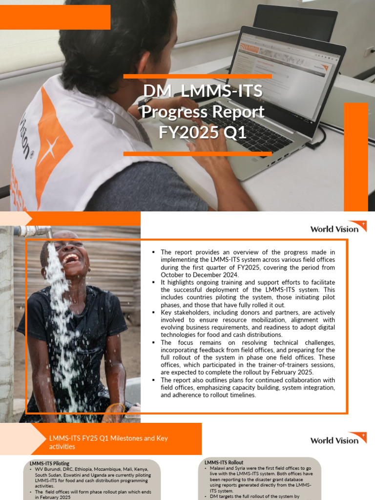 DM-LMMS-ITS Progress Report - FY25 Q1 | PDF
