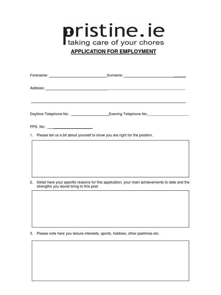 Humorous Employment Application Form | PDF | Health Care | Medicine