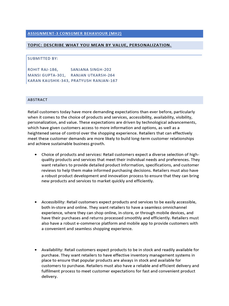 Value and Personalization in Retail | PDF | Retail | Starbucks