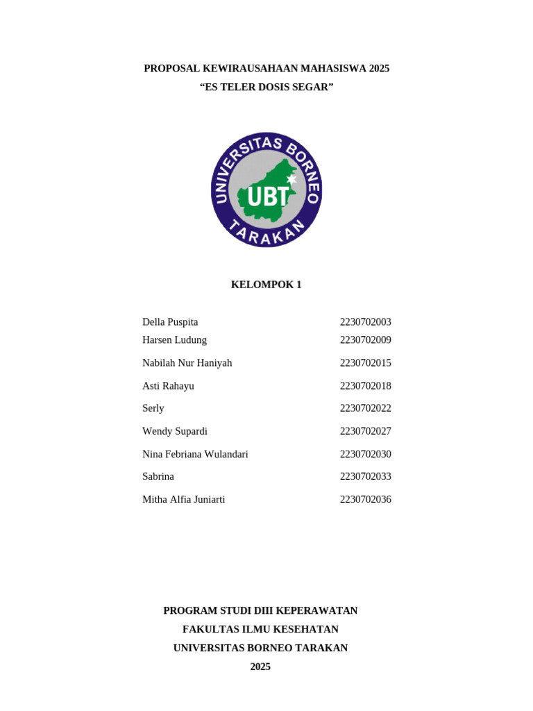 Proposal Kel.1 | PDF