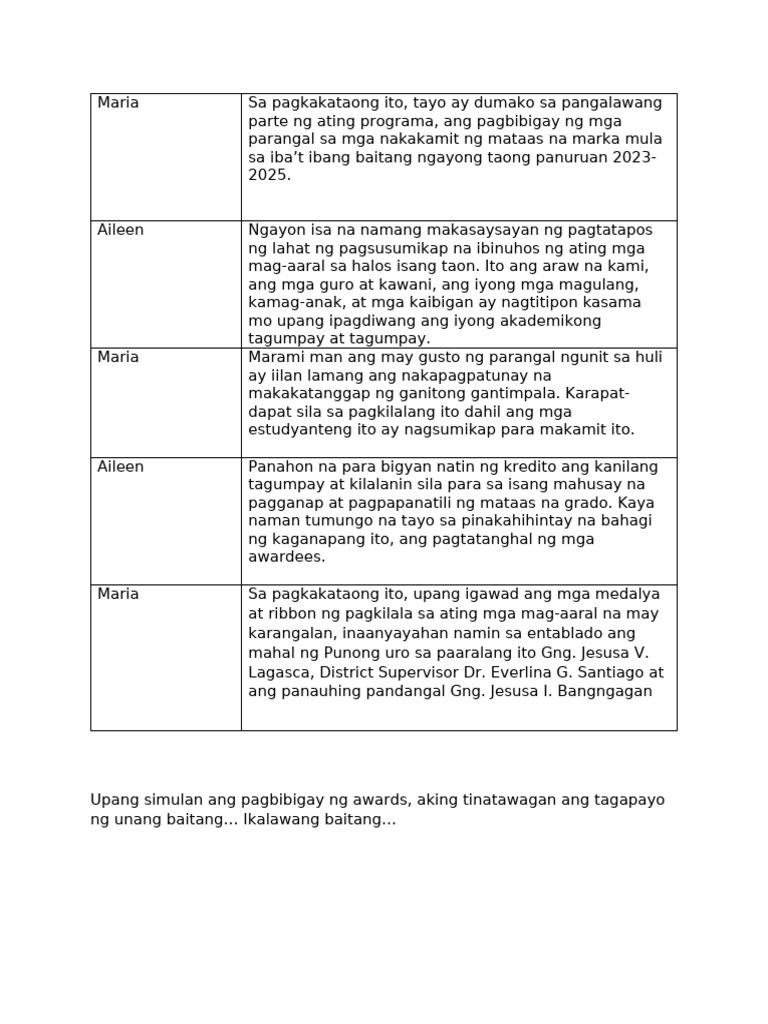 Script for recognition | PDF