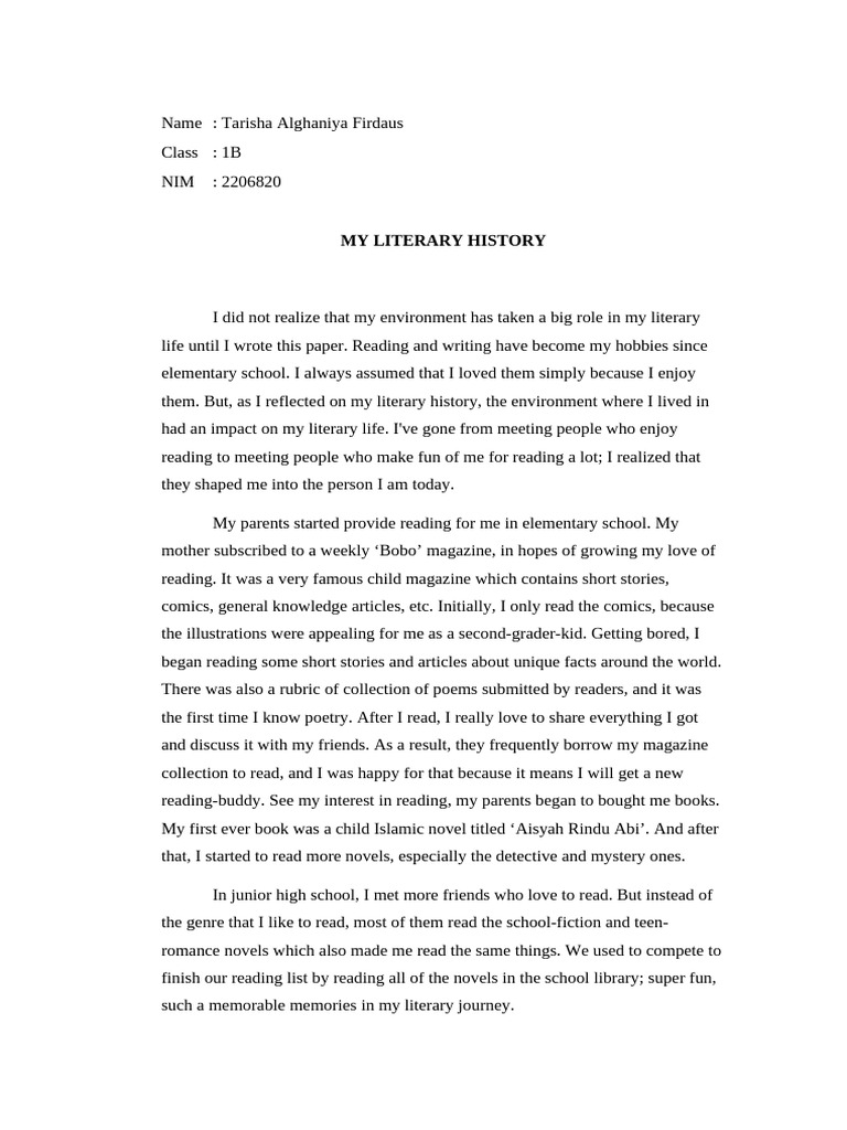 Literary Memoir | PDF