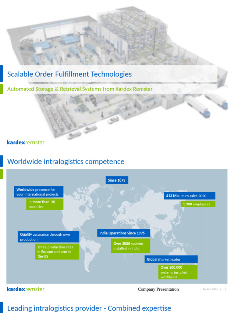 3PL Presentation-Kardex Vertical Storage Systems | PDF