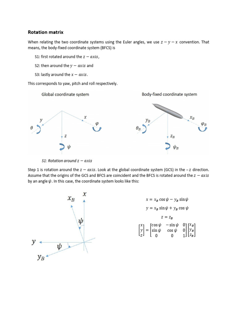 2. Hafta Rotation Matrix | PDF | Mathematical Physics | Differential Geometry