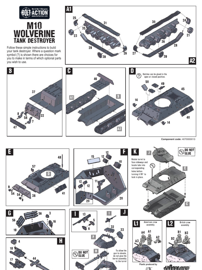Build Your M10 Wolverine Tank Destroyer | PDF | Tracked Armoured ...