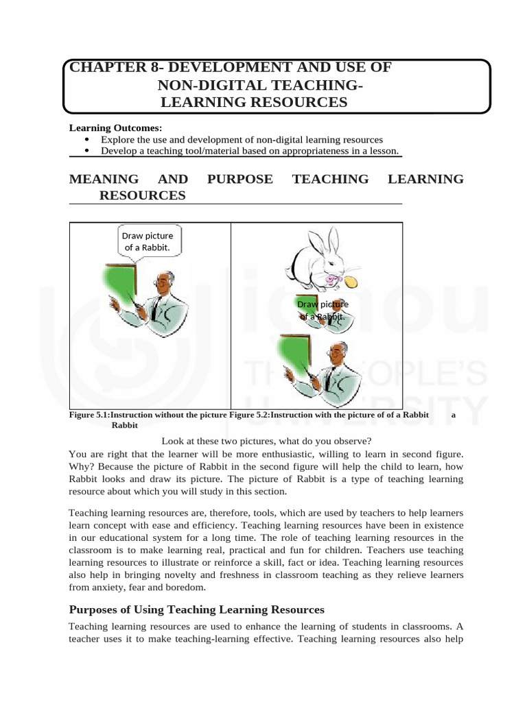 Non-Digital Learning Resources | PDF | Learning | Map