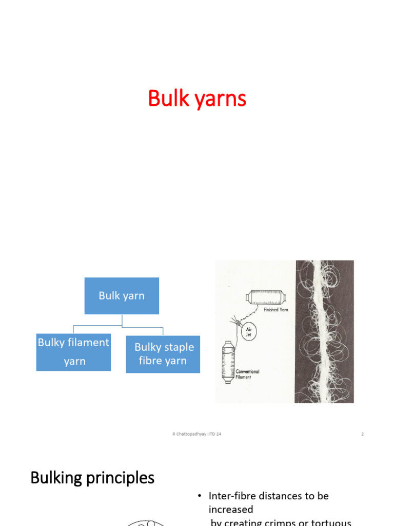 Principles of Bulk Yarn Development | PDF | Yarn | Fibers
