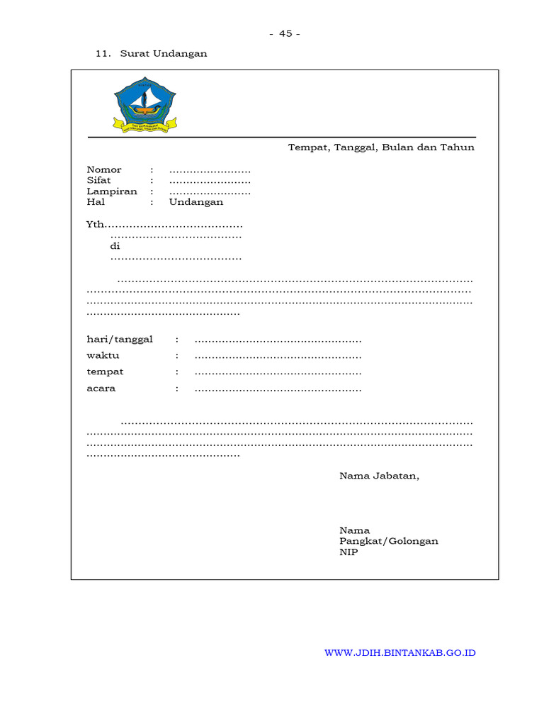 Format Surat-Tata Naskah Dinas | PDF