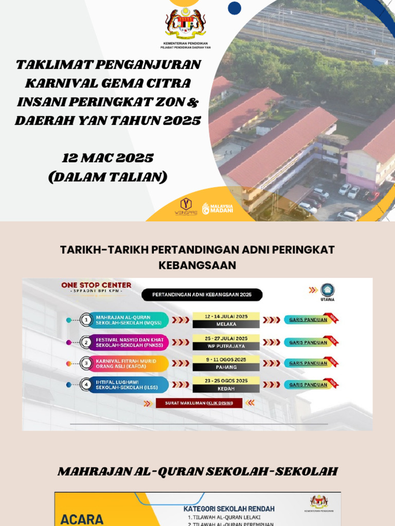 Taklimat Penganjuran Program Gema Citra Insani Peringkat Zon Dan Daerah ...