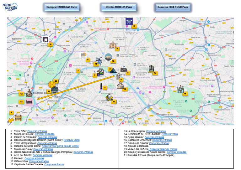 Mapa de Monumentos en París | PDF
