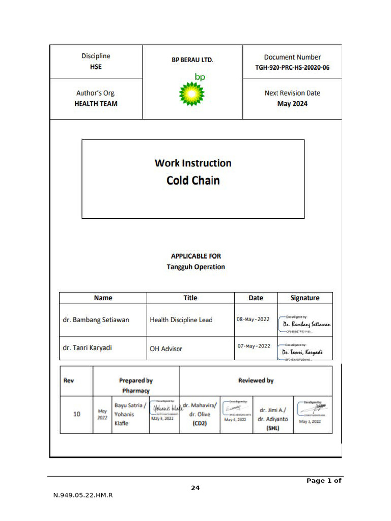 TGH-920-WIS-HS-20020-06 WI Cold Chain - REV Mar 2022 | PDF
