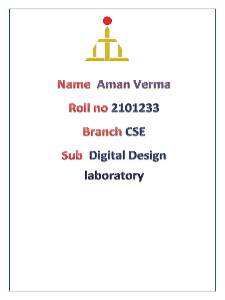 To Implement Half Adder Circuit Using NAND Gate | PDF