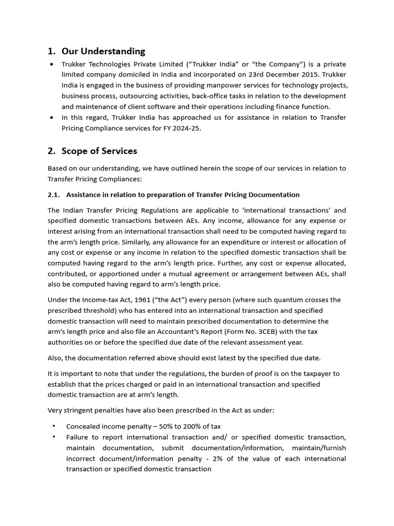 Scope for preparation of TP Document | PDF | Economies | Business