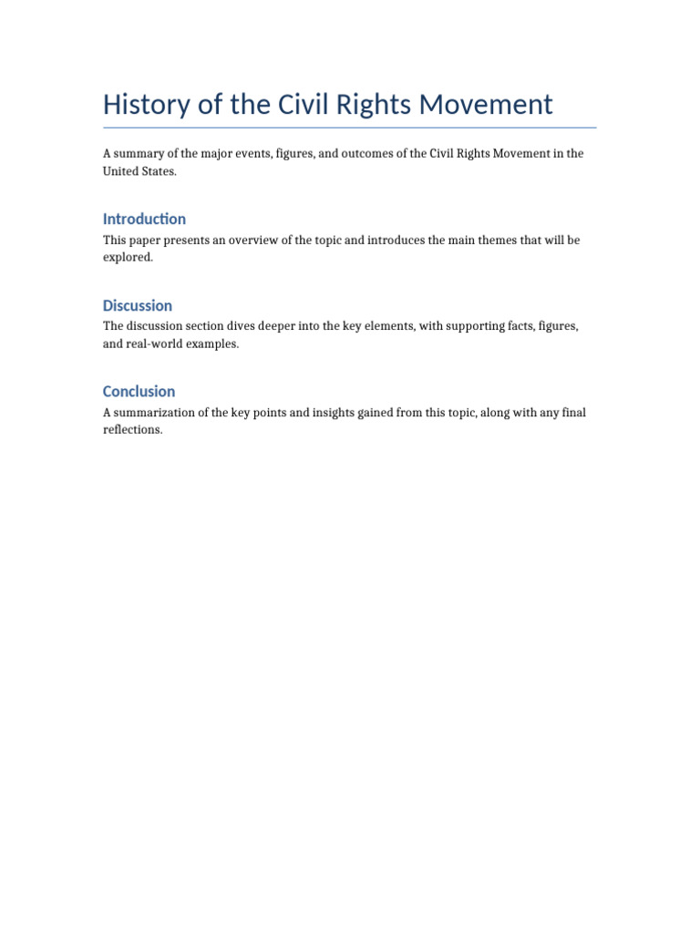 Overview of the Civil Rights Movement | PDF