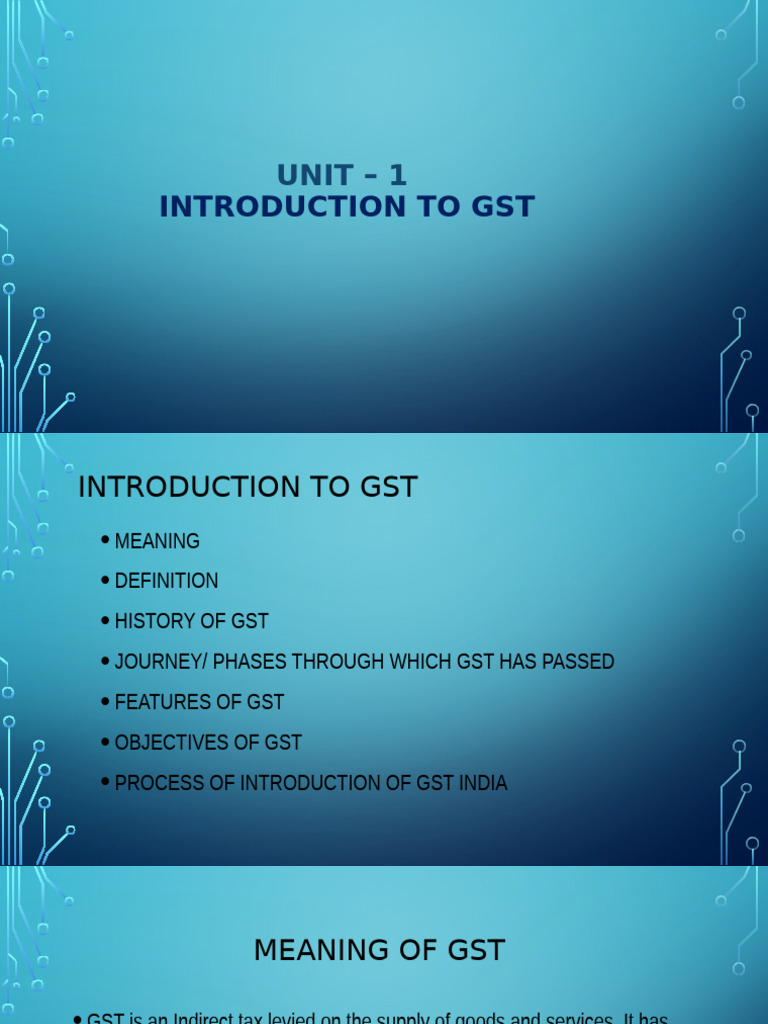 Introduction to Goods and Services Tax | PDF | Taxes | Economies