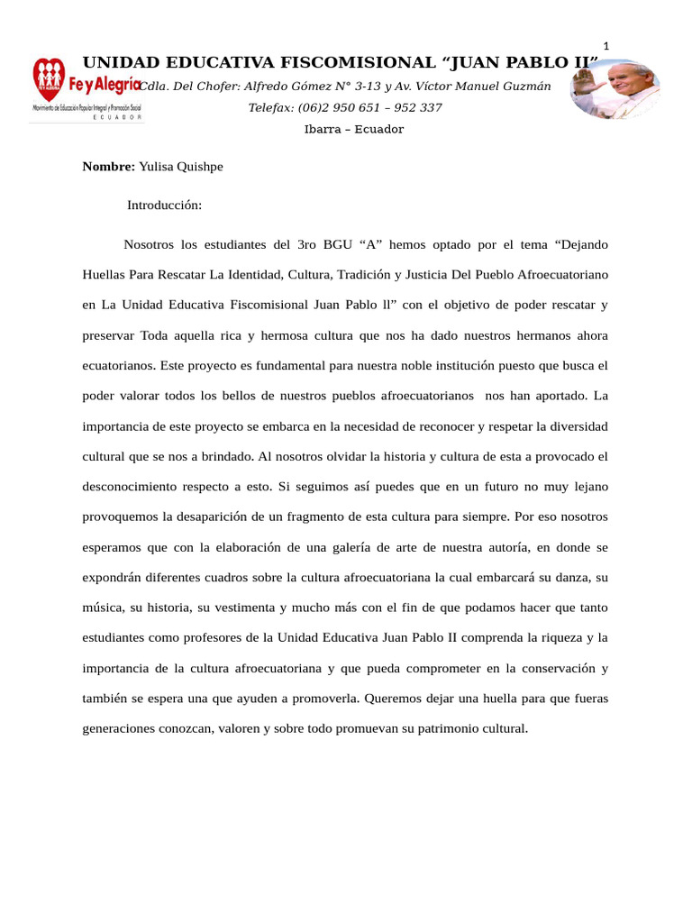 Introducción Proyecto | PDF