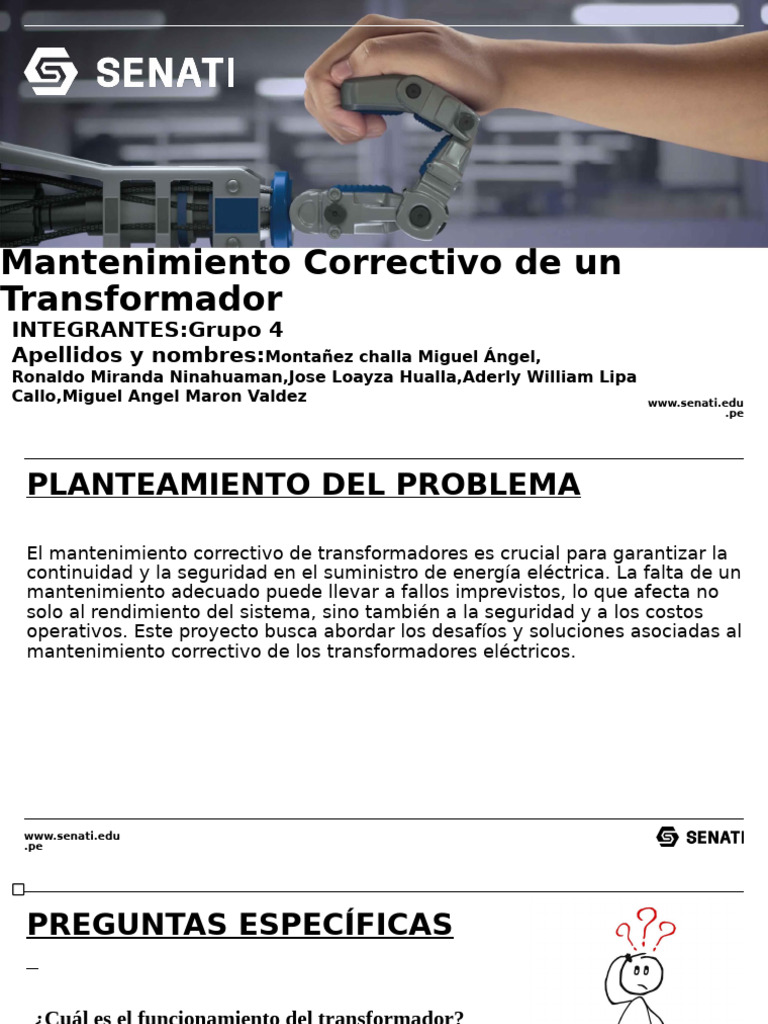 Spsu-861 - Presentación Proyecto Final | PDF | Transformador | Análisis de los datos