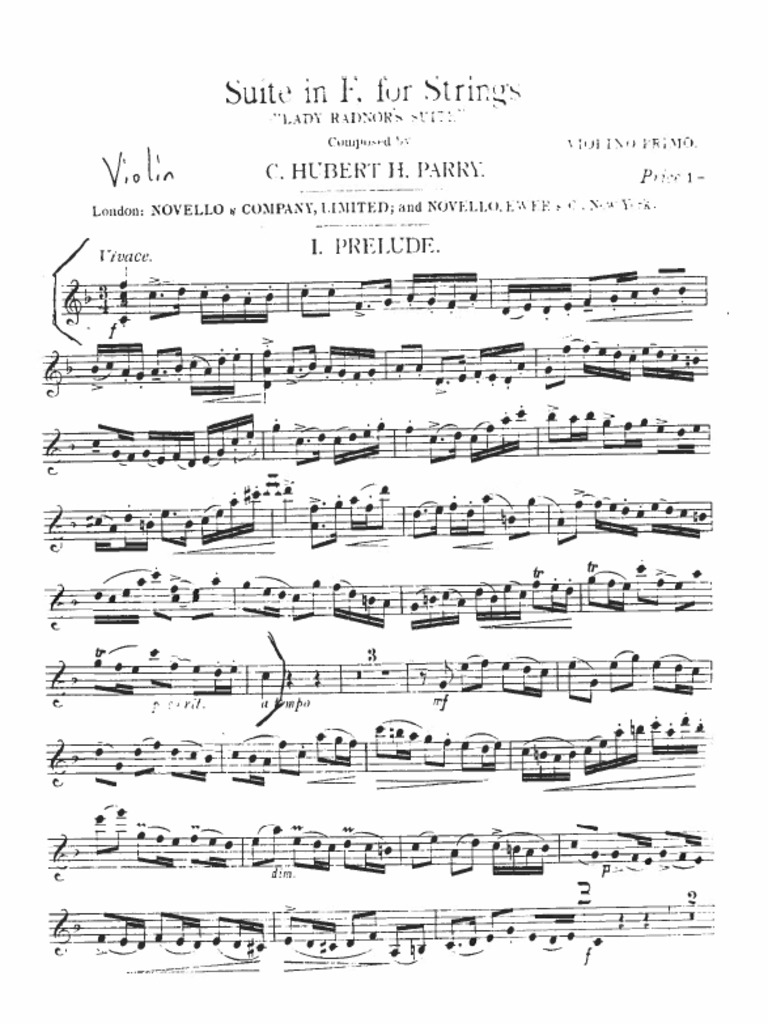 Suite in F, for Strings | PDF