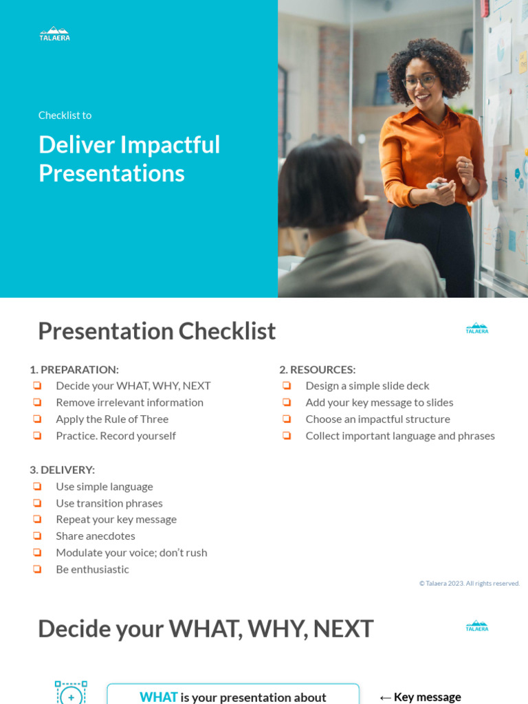 Essential Presentation Checklist Guide | PDF | Human Communication ...