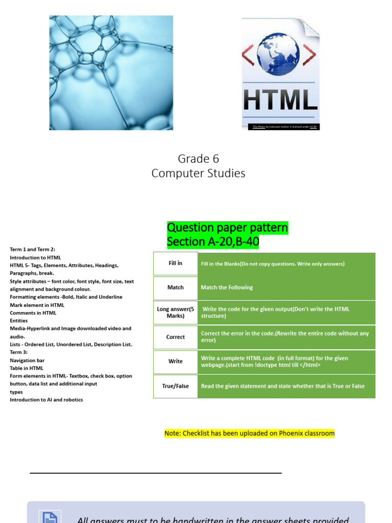 Revision 2024-25 Term 3 | PDF | Html | Html Element